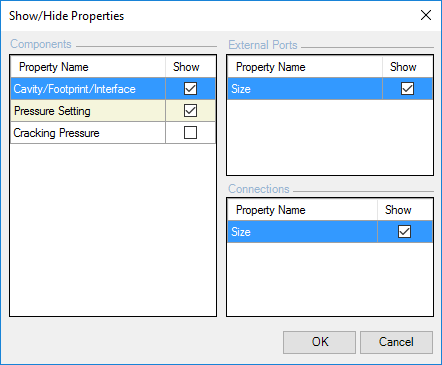 Show/Hide Properties