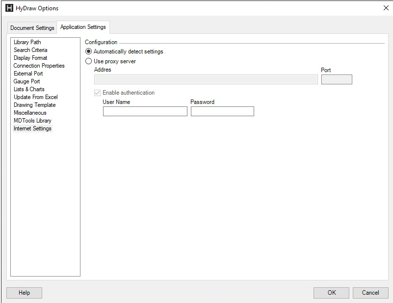 Automatically detect settings