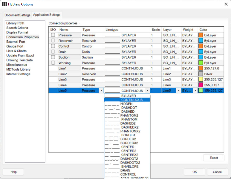 Connection Properties Tab
