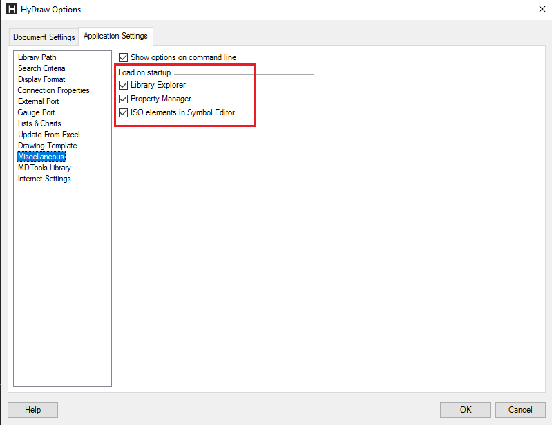 Load HyDraw Library Explorer on Startup
