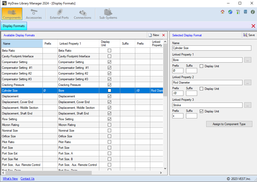 Components - Display Formats