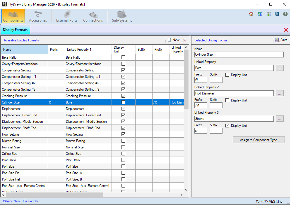 Components - Display Formats