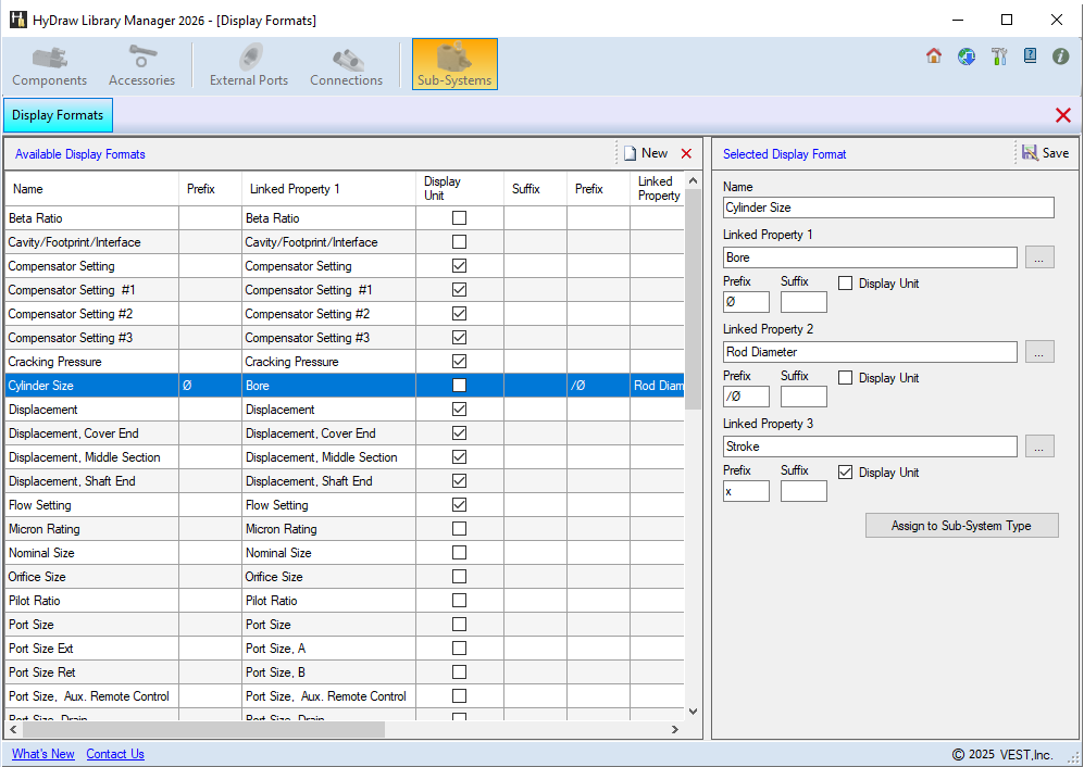 Sub-Systems - Display Formats