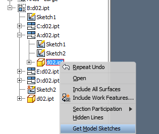 Show an outline in a drawing