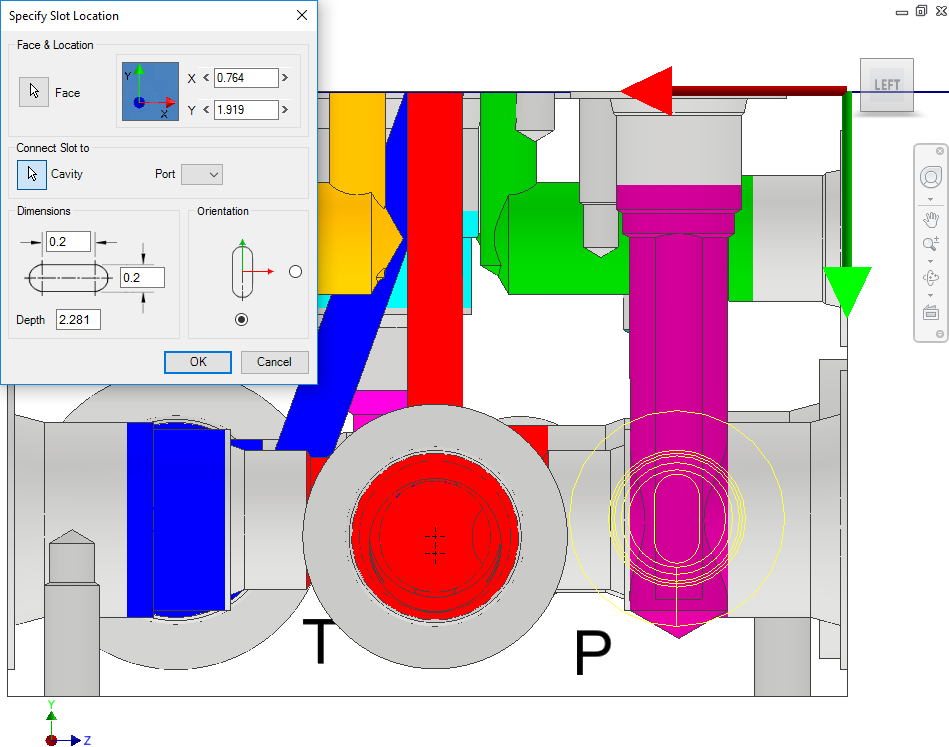 Change Slot Face with Parent Cavity