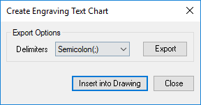 Create Engraving Text Chart