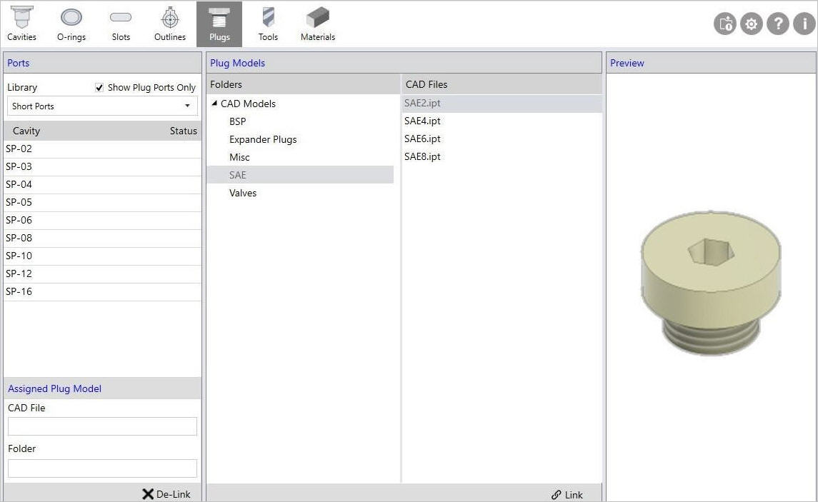 Assign Plug Models for Construction Ports