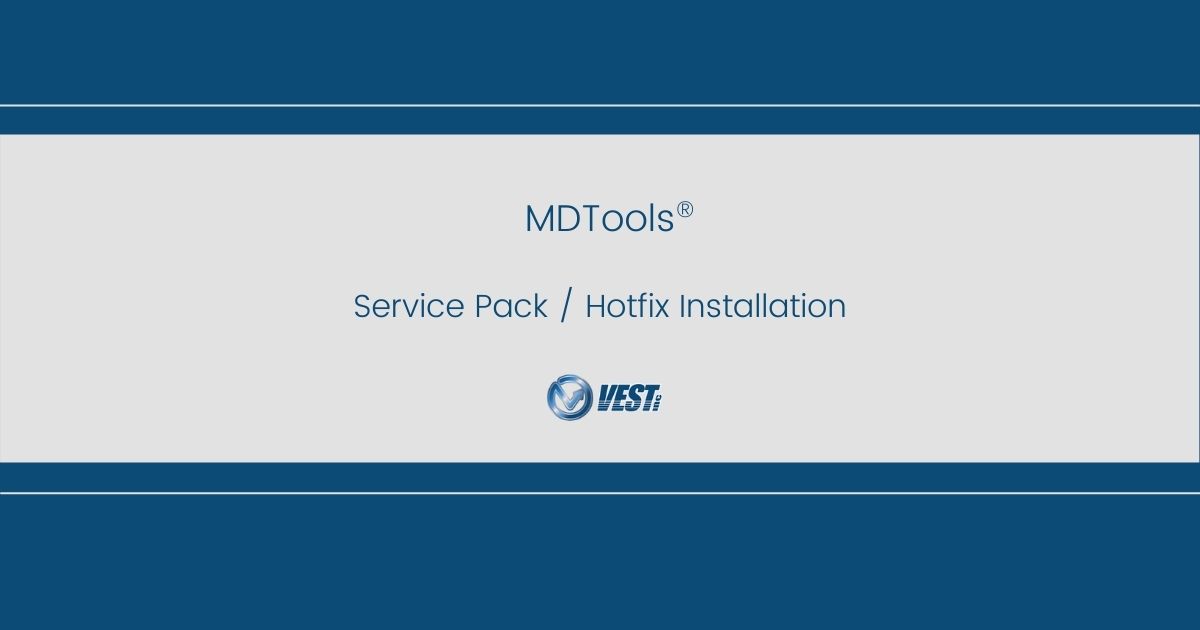 Service Packs for Manifold Design Software MDTools 900 Series from VEST ...